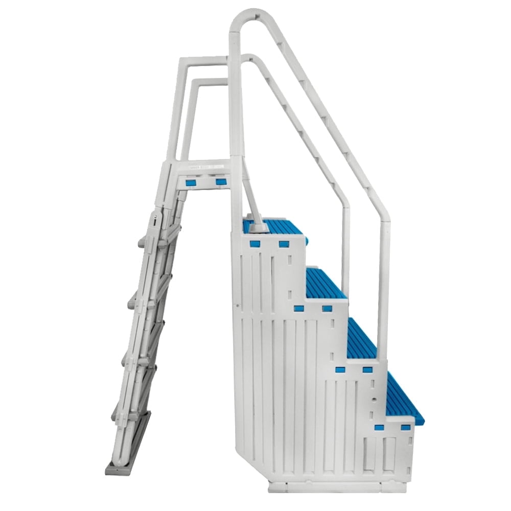 Aqua Select Everest Pool Step Ladder System Above Ground Blue