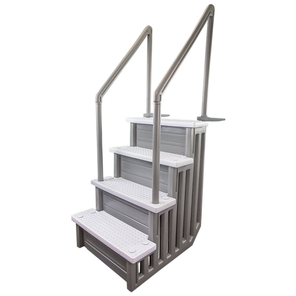Aqua Select Grey Anti-Slip In-Pool Steps with White Steps for Above ...