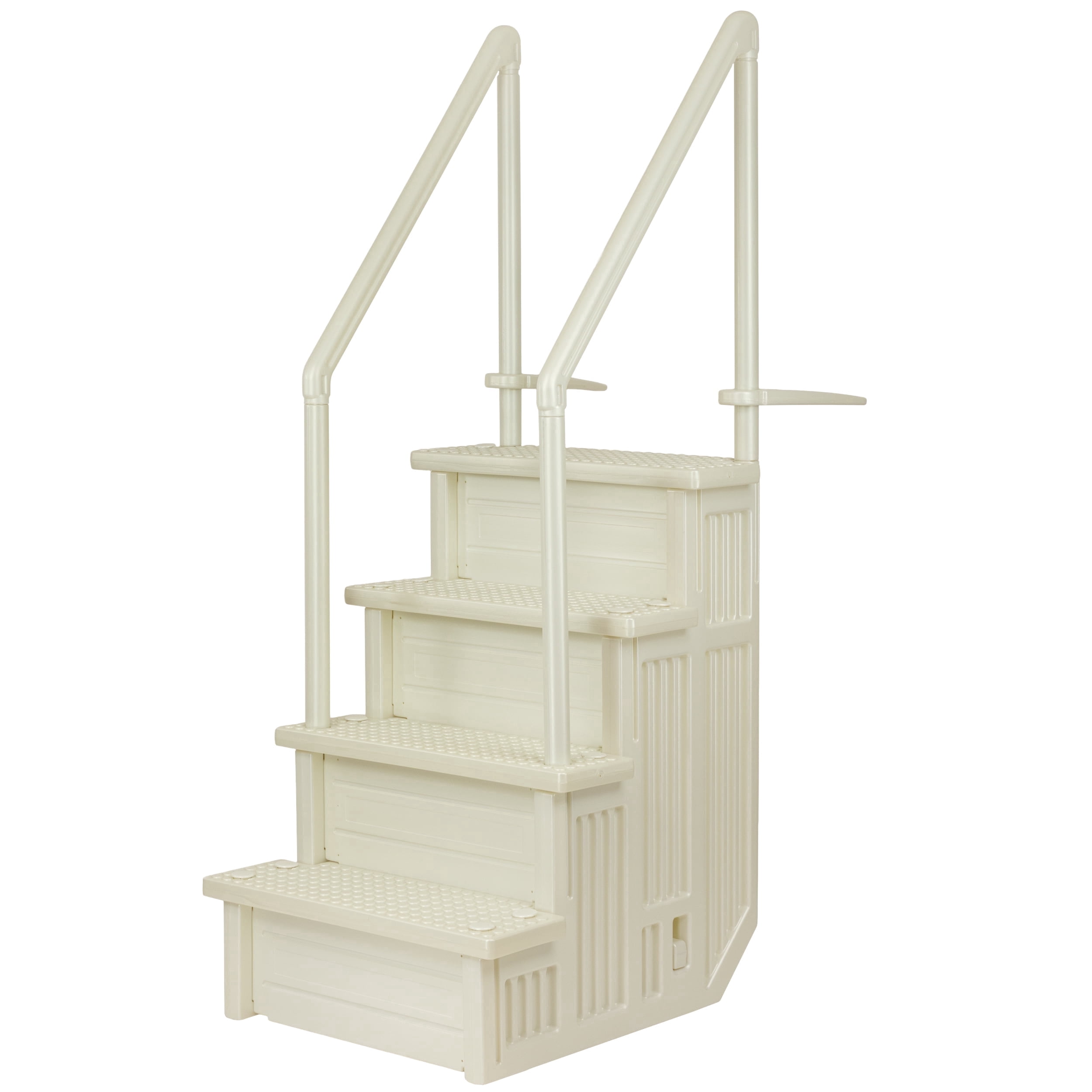 Aqua Select Pearl White White Anti-Slip In-Pool Steps with Pearl White ...