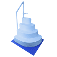 "Blue Wave Wedding Cake Pool Step with Liner Pad, Non-Skid, Up to 54 ...