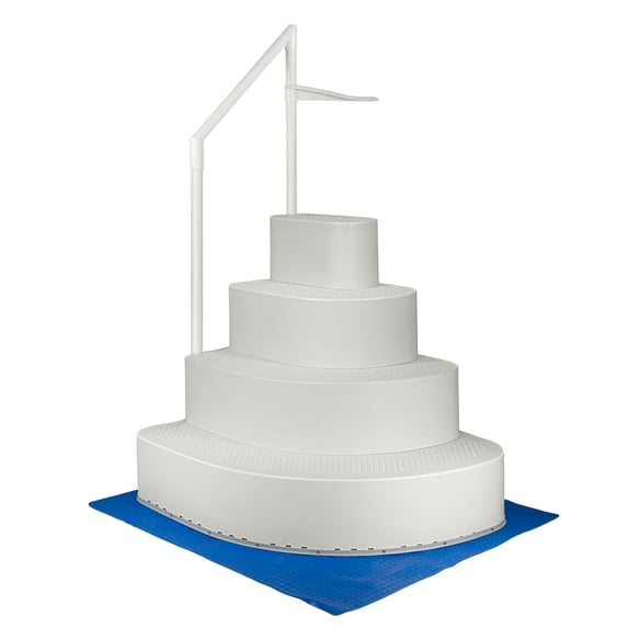 Aqua Select Outdoor Pool Resin Step in a Box, Ultra Sturdy, White ...