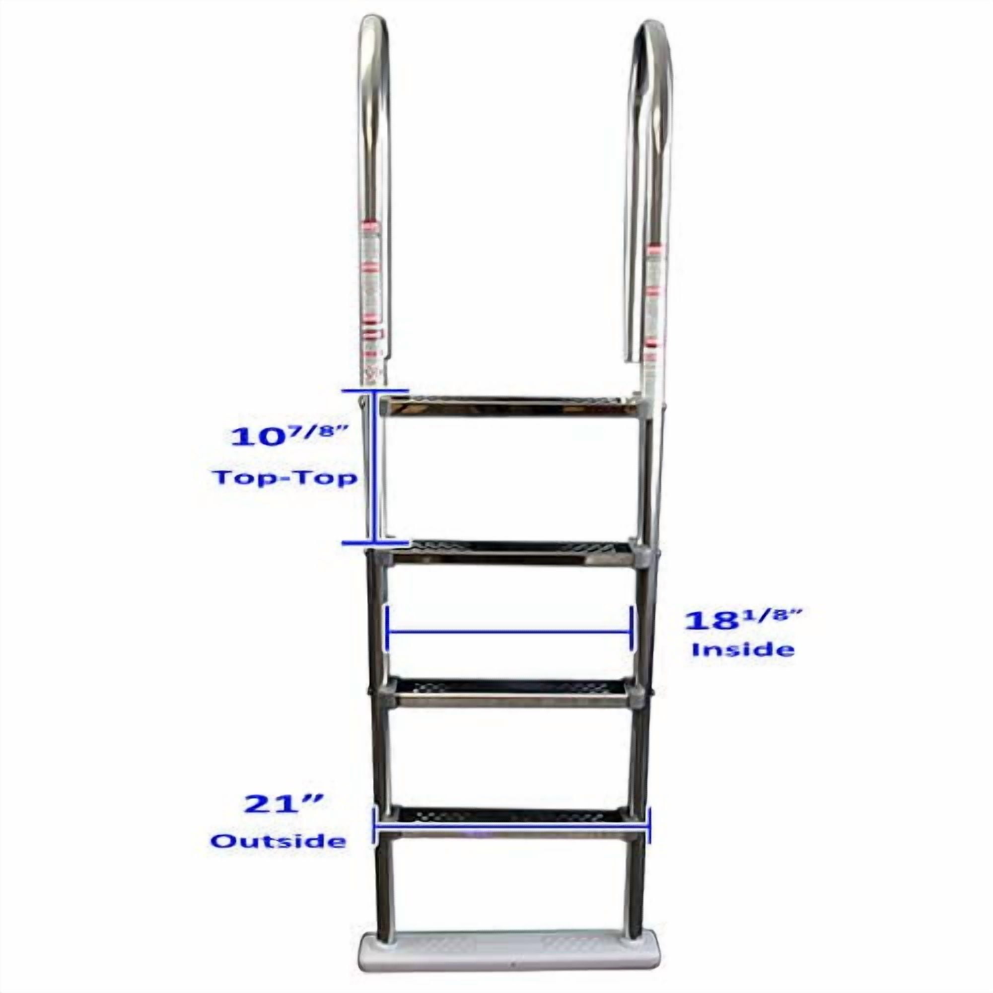 Aqua Select Stainless Steel in-Pool Ladder | Fit Up to 54-in Deep Pools ...