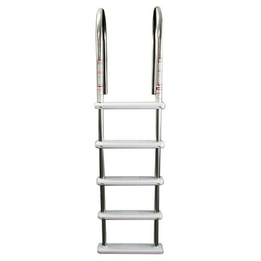 Aqua Select Hi-Rise Reverse Bend Stainless Steel in-Pool Ladder with ...