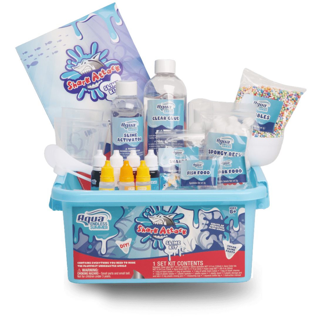Aqua DIY Slime Kit with Carrying Case, Shark Attack - Walmart.com