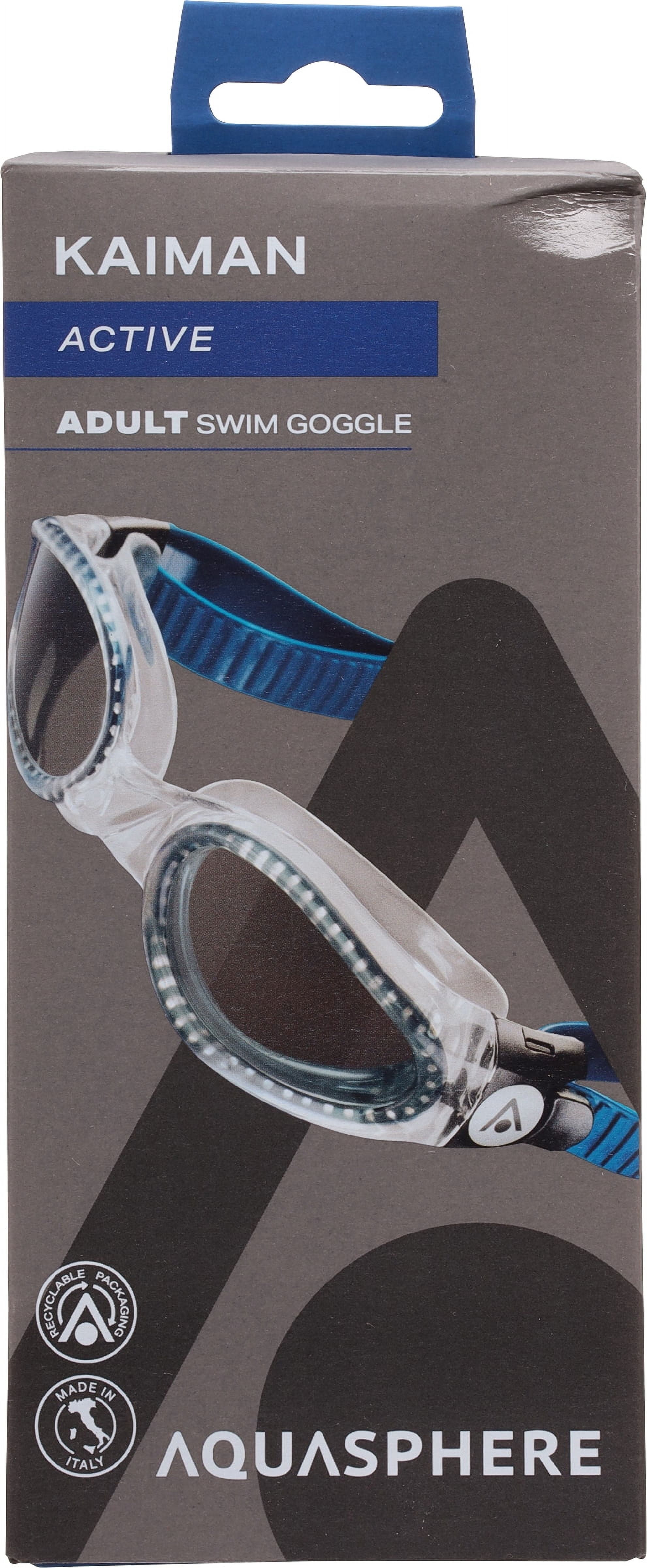 Aqua Sphere Adult Kaiman Goggles - Transparent/Blue - Walmart.com