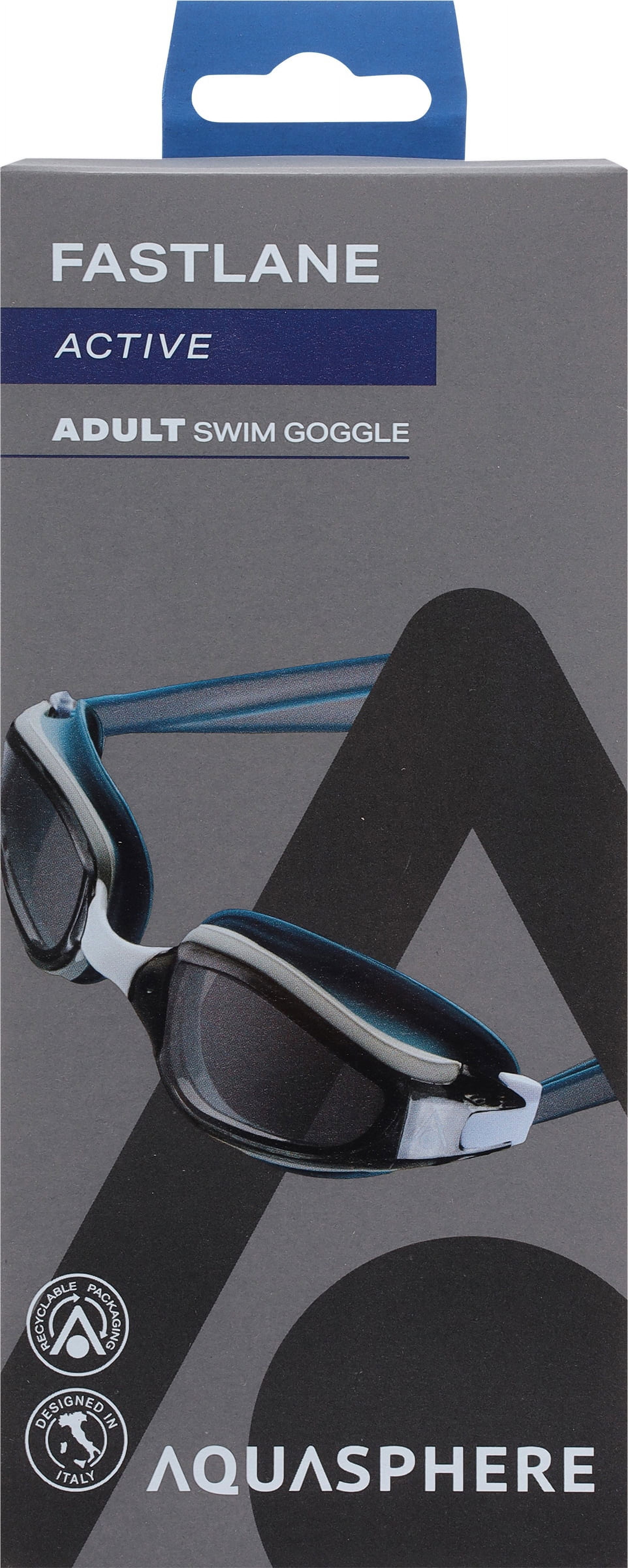 Aqua Sphere Fastlane Smoke Lens Swim Goggles, Petrol / Petrol - Walmart.com