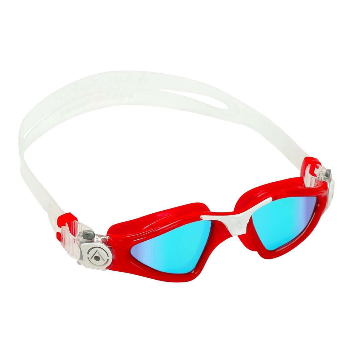 Aqua Sphere Kayenne Blue Titanium Mirror Lens Compact Fit Swim Goggles ...
