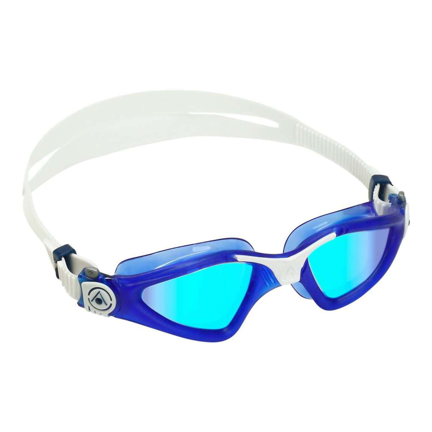 Aqua Sphere Kayenne Blue Titanium Mirrored Lens Swim Goggles, Dark Blue ...