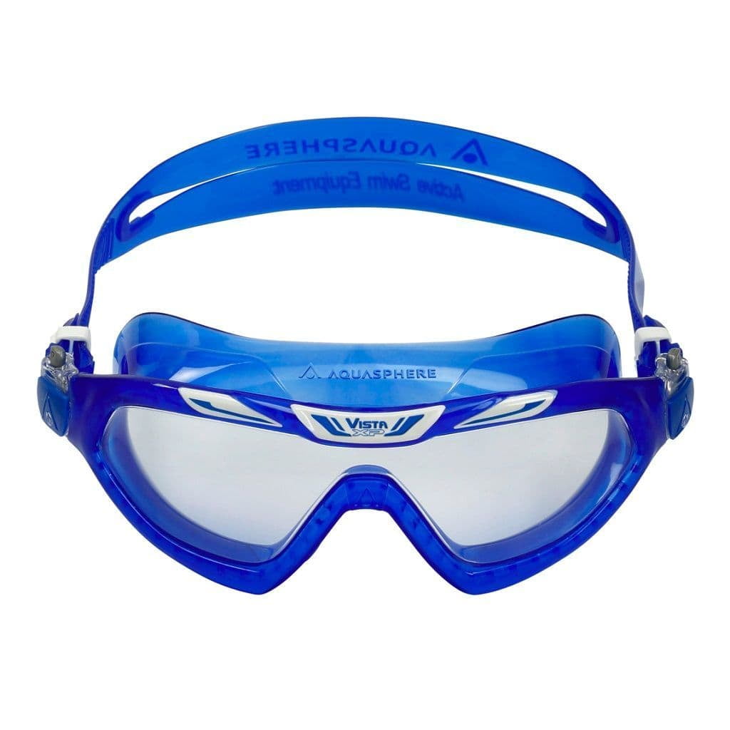 Aqua Sphere Vista XP Swimming Goggles, Clear Lens, Blue, White, Comfort ...