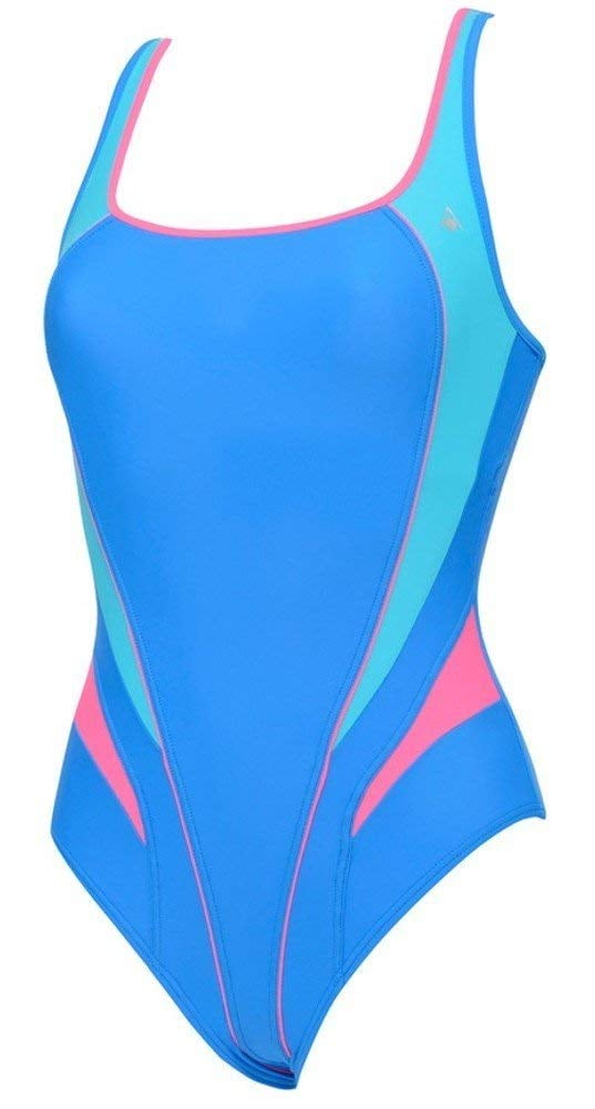 Aqua Sphere Womens Swimsuit LIMA, Blue/Bright Pink, 30 One Piece ...