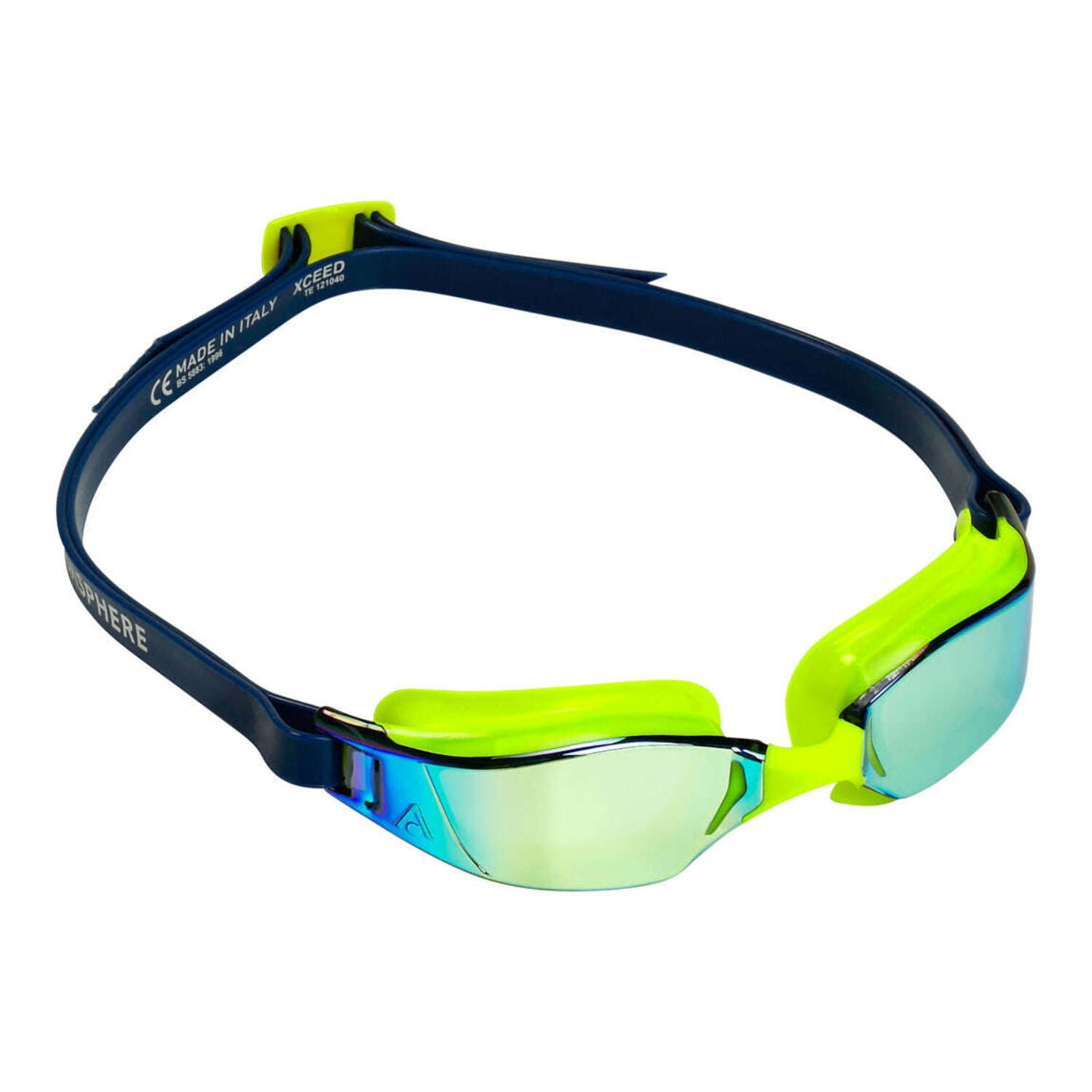 Biiend Aqua Sphere XCEED Yellow Titanium Mirrored Goggles, Navy, Anti ...
