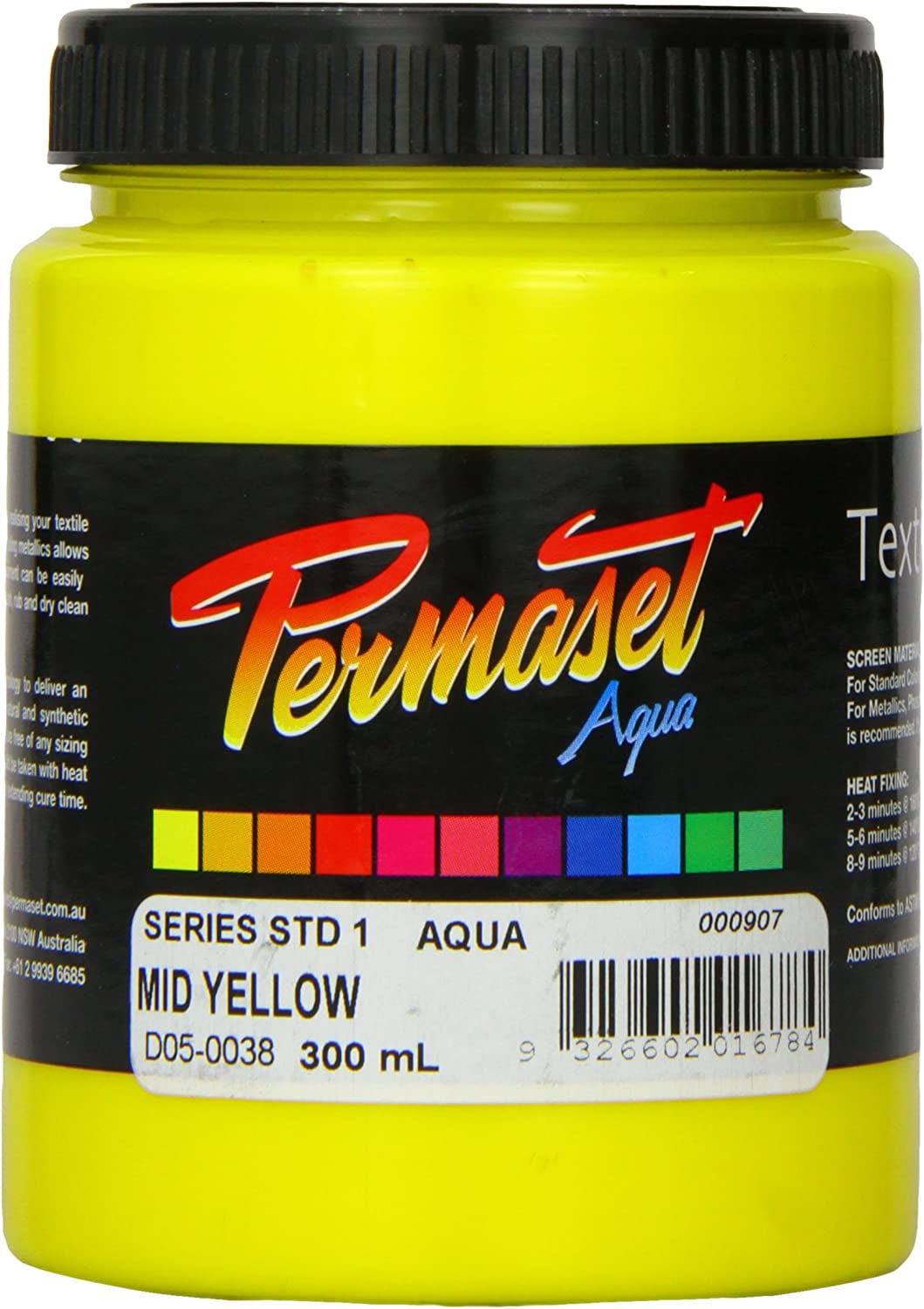 Aqua Standard 300ml Yellow - Screen Printing for Fabric - Ideal Screen ...