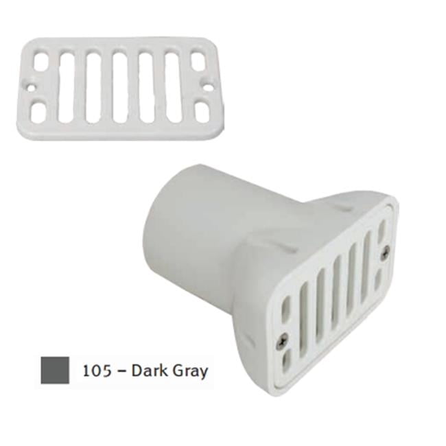 Aqua Star 2 x 4 in. Gutter Deck Drain - Dark Gray - Walmart.com