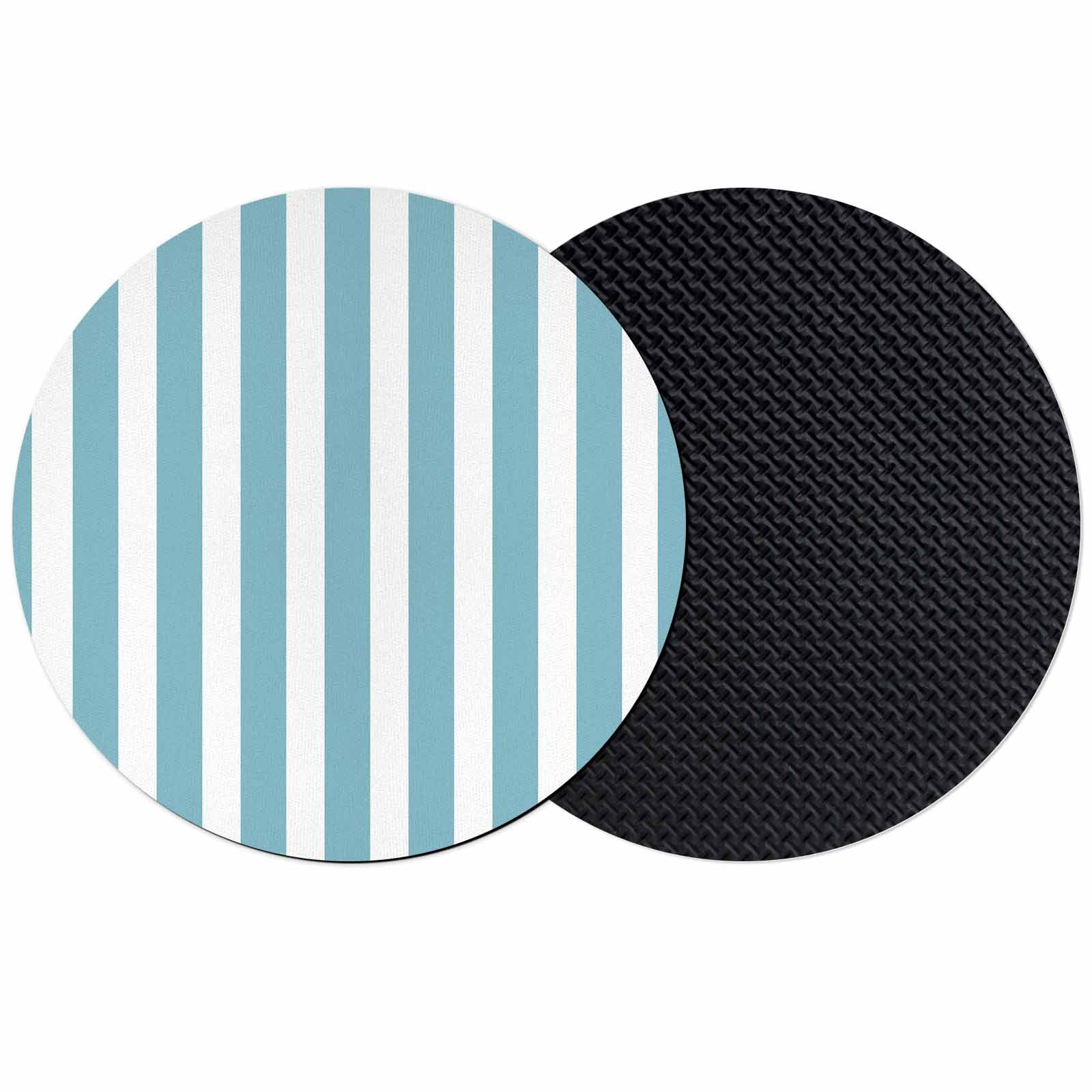 Aqua Striped Coasters Set of 2, Soft Absorbent Coasters for Drinks ...