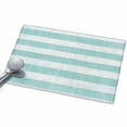 Aqua Striped Entryway Rug 2x3ft Washable Non Slip Bathroom Rug Low Pile ...