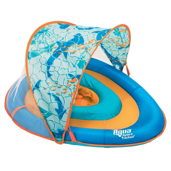 Open Box Aqua SwimSchool Grow-with-Me BabyBoat Pool Float for Infants 6 ...
