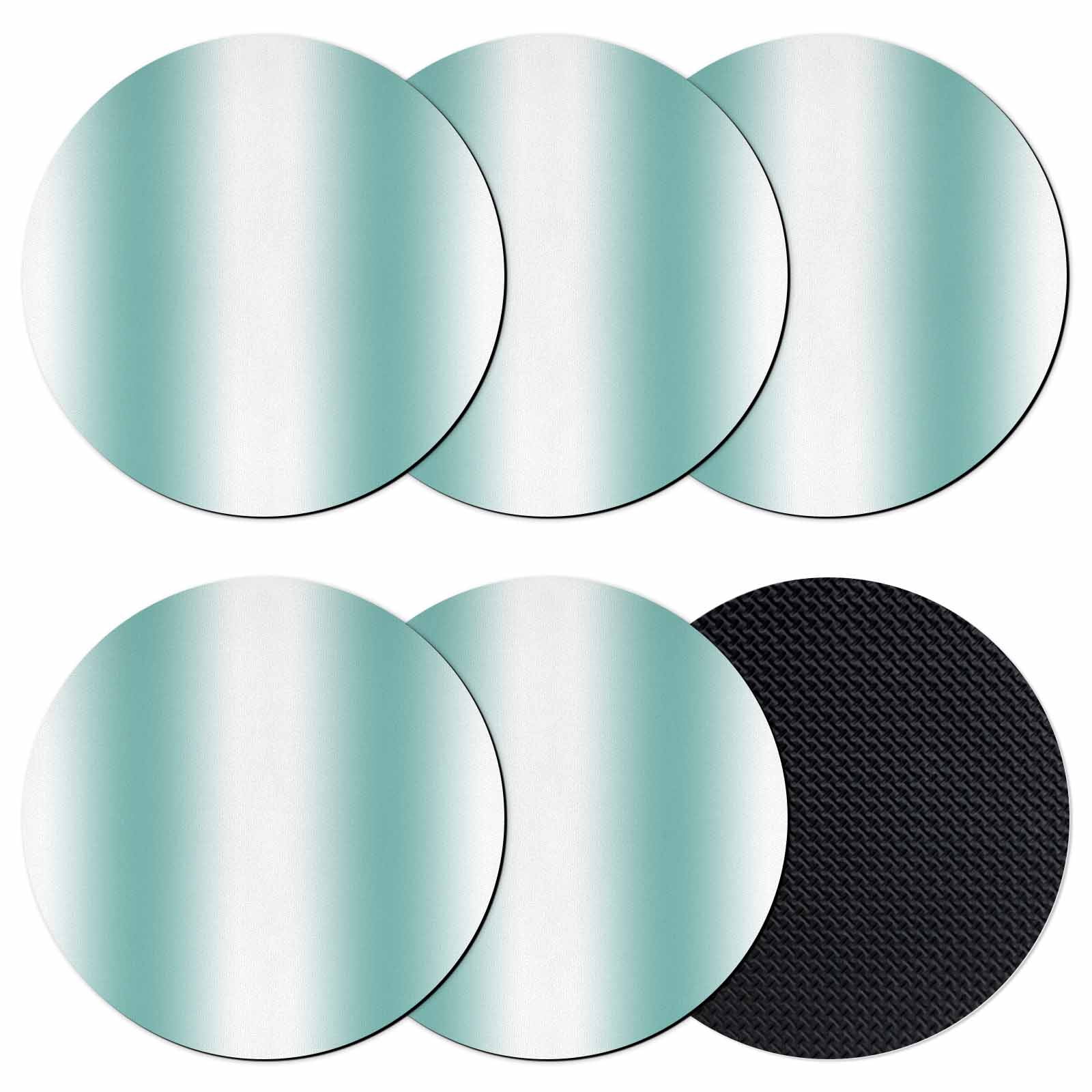 Aqua Teal White Ombre Coasters Set of 6,Soft Absorbent Coasters for ...