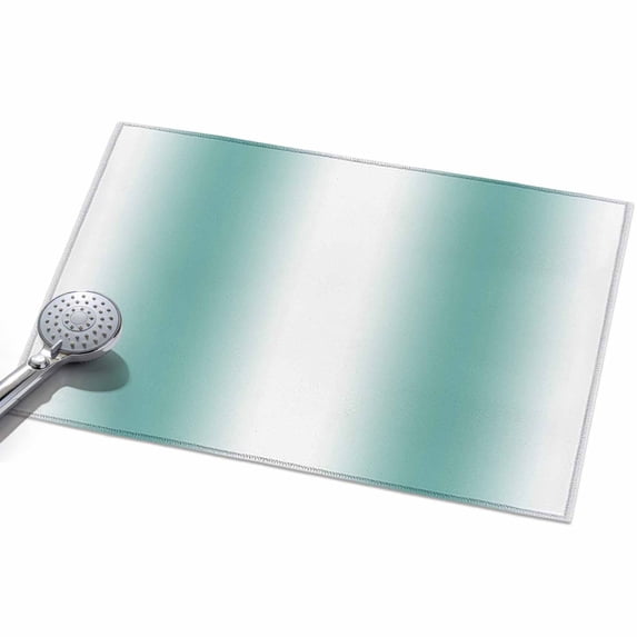 Aqua Teal White Ombre Entryway Rug 2x3ft Washable Non Slip Bathroom Rug ...