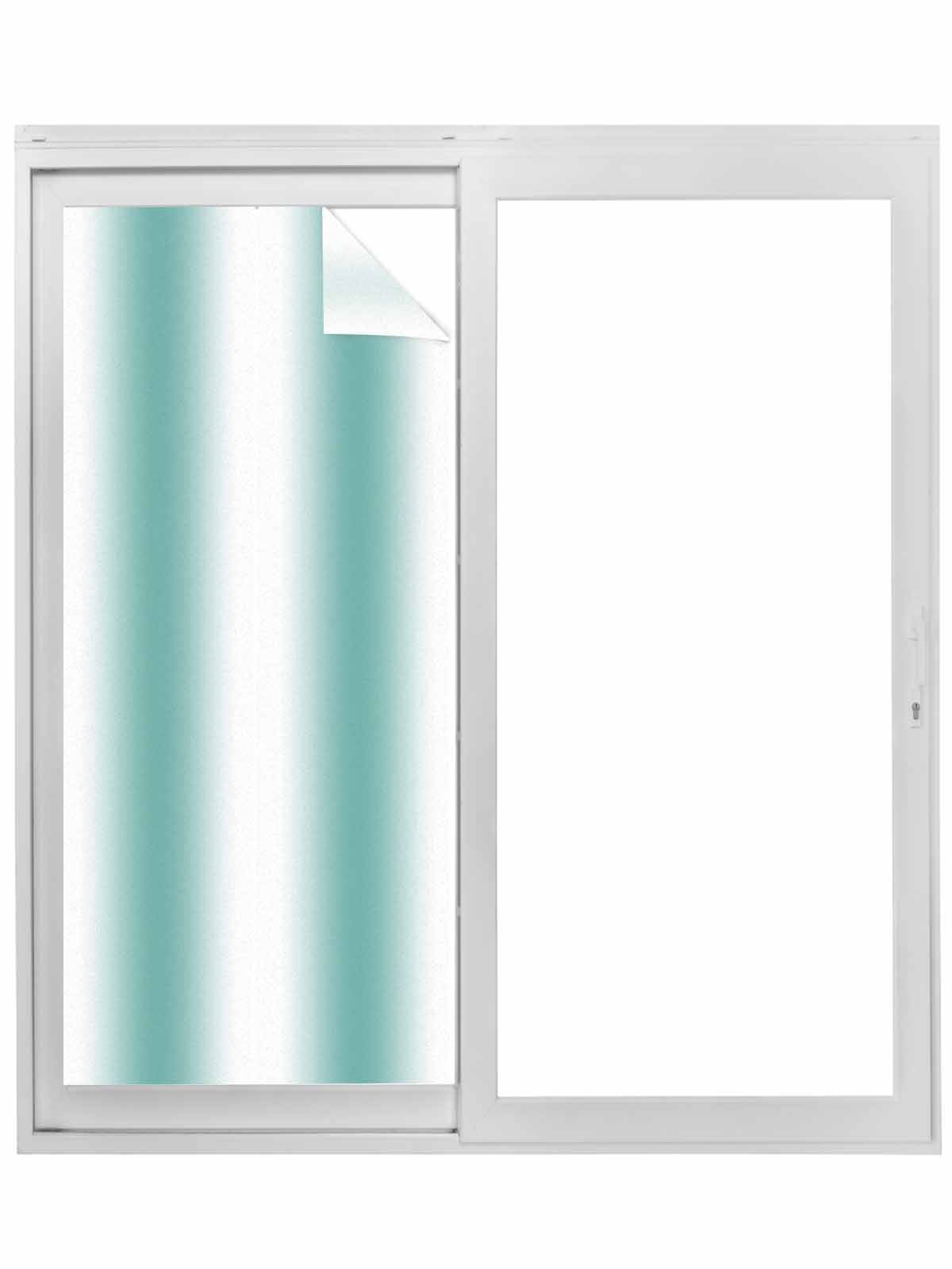 Aqua Teal White Ombre Window Privacy Film, Modern Abstract Art ...