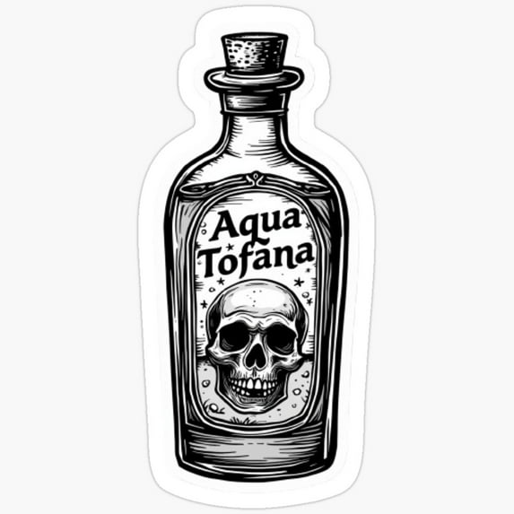 Aqua Tofana Poison Bottle Gothic Sticker Sticker Phone Decal Water ...