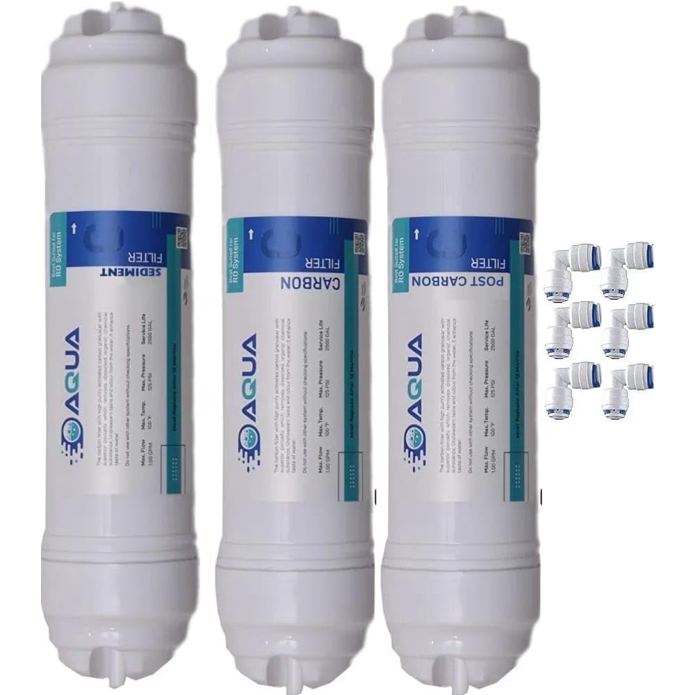 Aqua Universal Pre Carbon Post Carbon Sediment Kit Premium Filter Set ...