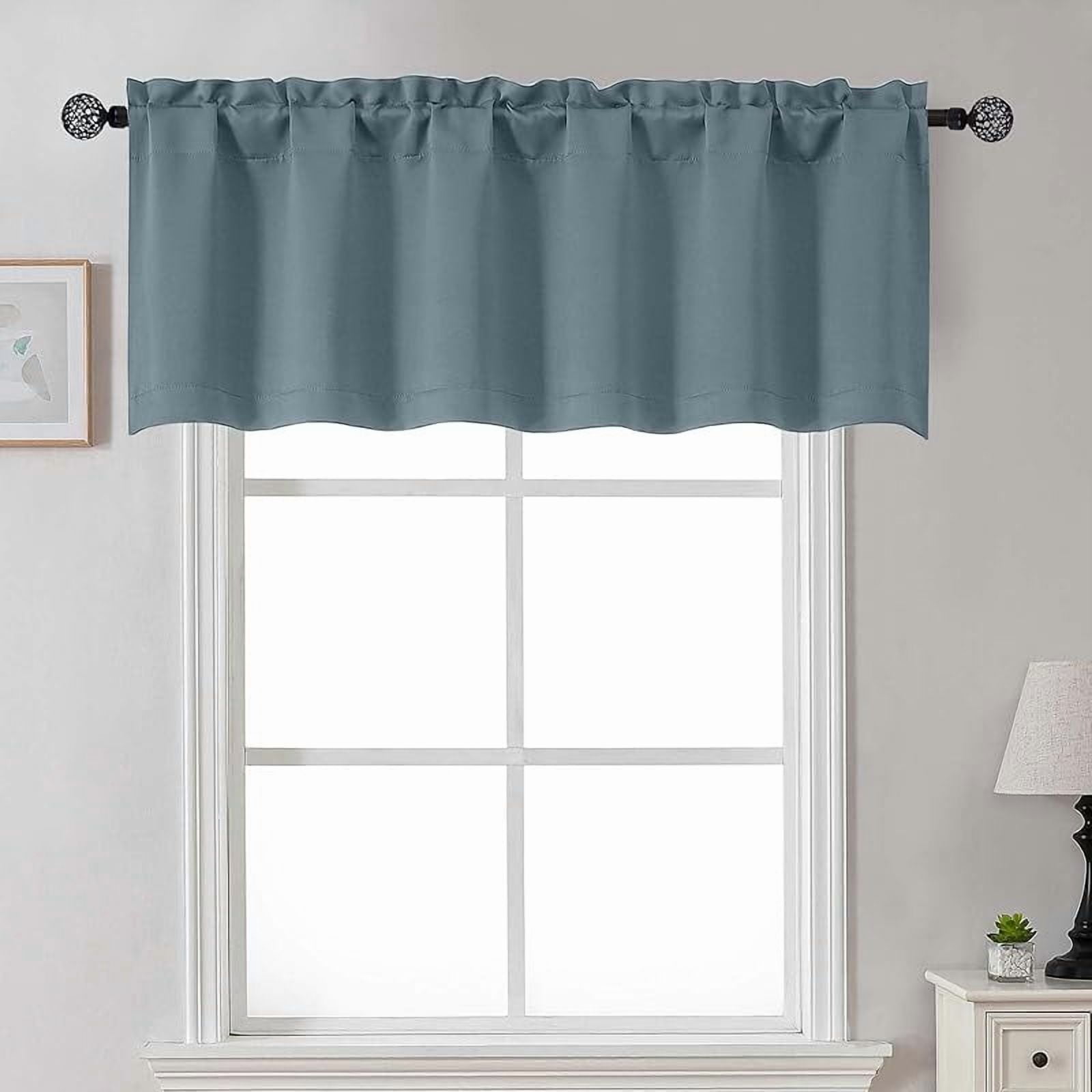 Aqua Valance for Windows, Light Filtering Small Valance Kitchen ...