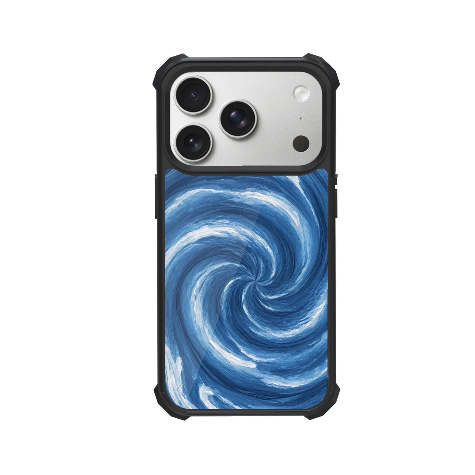 Aqua Vortex Flow Shockproof Case For iPhone 12 13 14 15 16 Pro Max Series – TPU Bumper + Hard PC ...