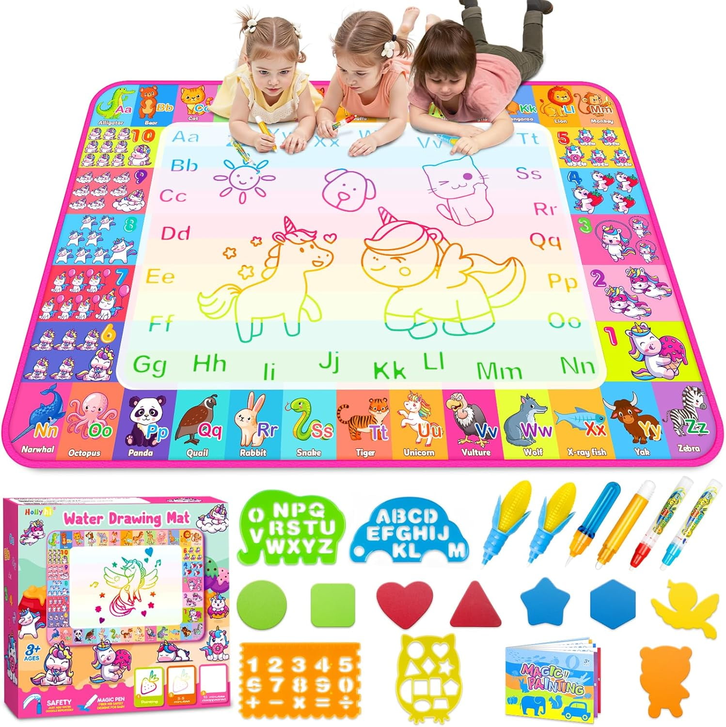 Aqua Water Doodle Mat - Kids Drawing Mat Toddlers Educational Toys for ...