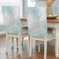 Aqua White Chair Back Covers, Flowers Country Rustic Vintage Removable ...