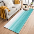 Aqua White Ombre Runner Rug 2x6 FT,Non Slip Hallway Rugs,Chic Modern ...
