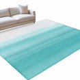 Aqua White Ombre Washable Rug 4x6 Area Rug for Living Room Bedroom Non ...