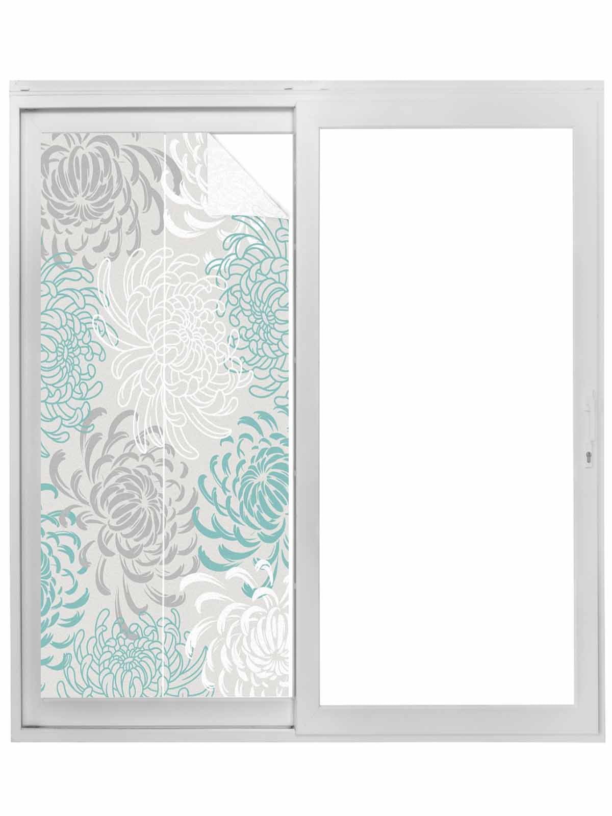 Aqua White Window Privacy Film Stained Glass Window Film Decorative ...