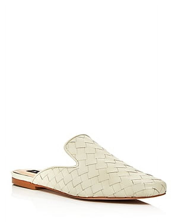 Aqua Women's Kiara Woven Square Toe Mules 6 bone - Walmart.com