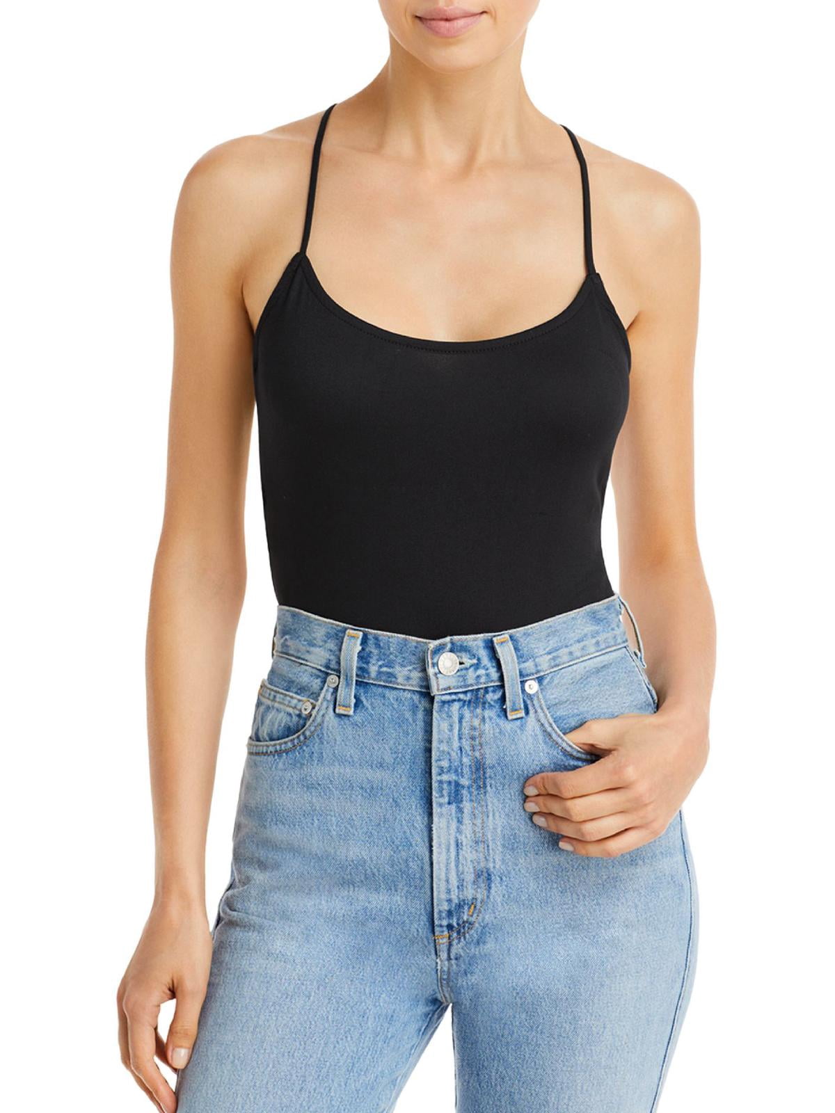 Aqua Womens Knit Open Back Bodysuit Black M - Walmart.com