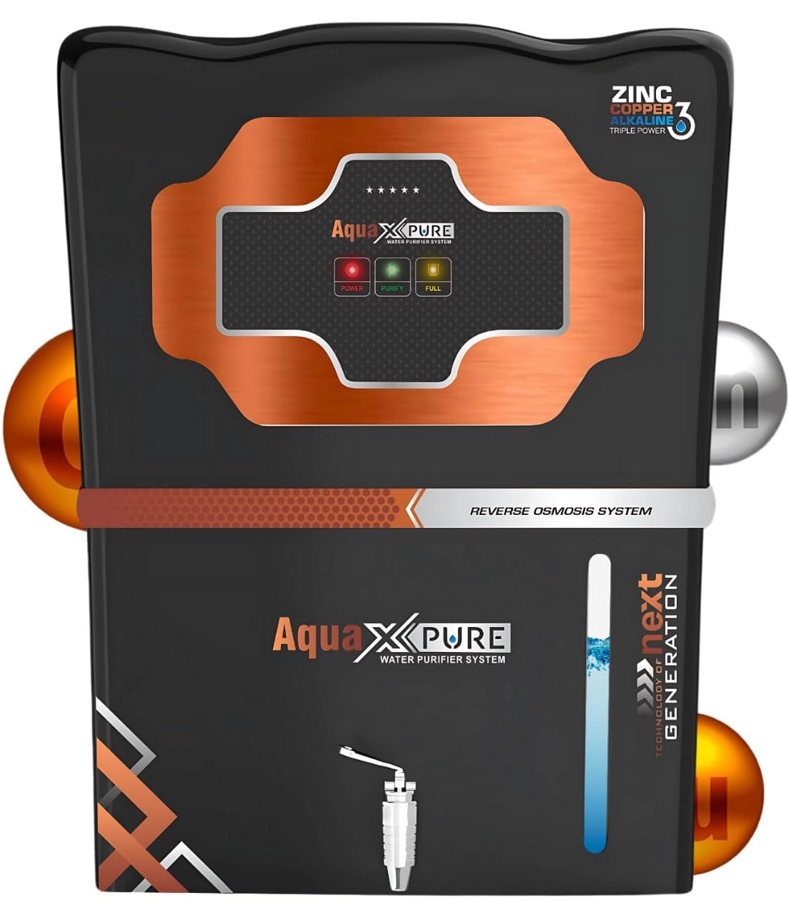 Aqua X Pure RO Domestic Water Purifier RO LED UV ORC COPPERMEMBRANETDS WITH TASTE CONTROL Best ...
