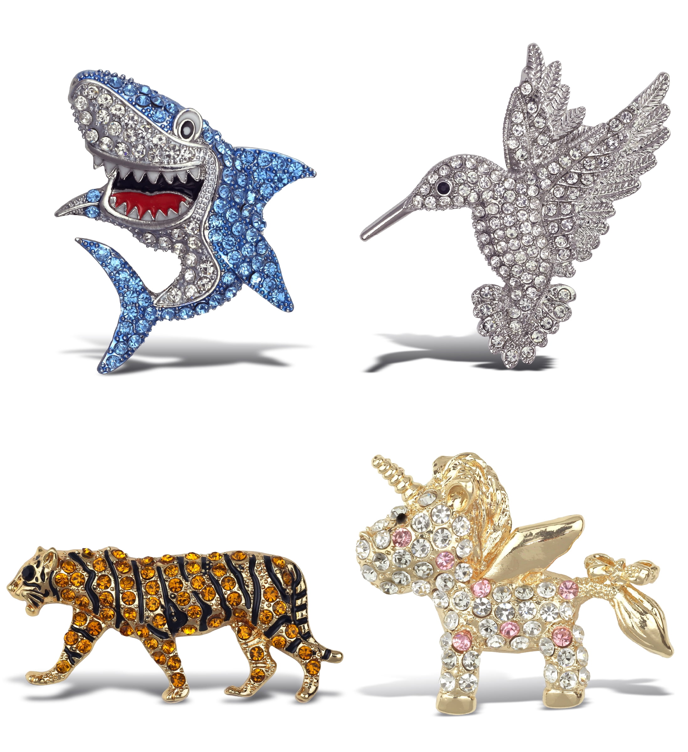 Aqua79 Sparkling Refrigerator Magnet Set Mix – Silver Shark ...