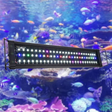 Black Luxury Large Fish Tank 125Gal LED Aquarium Kit Upright Fish Tank ...