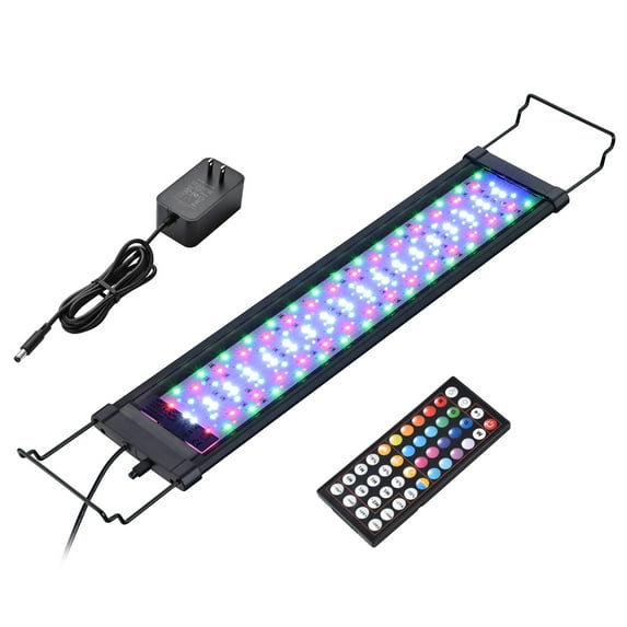 AquaBasik Aquarium LED Light with Timer Dimmable Lamp Remote Control ...