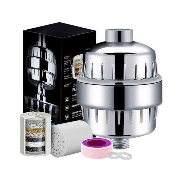 AquaBliss High Output Universal Shower Filter with Replaceable Multi ...