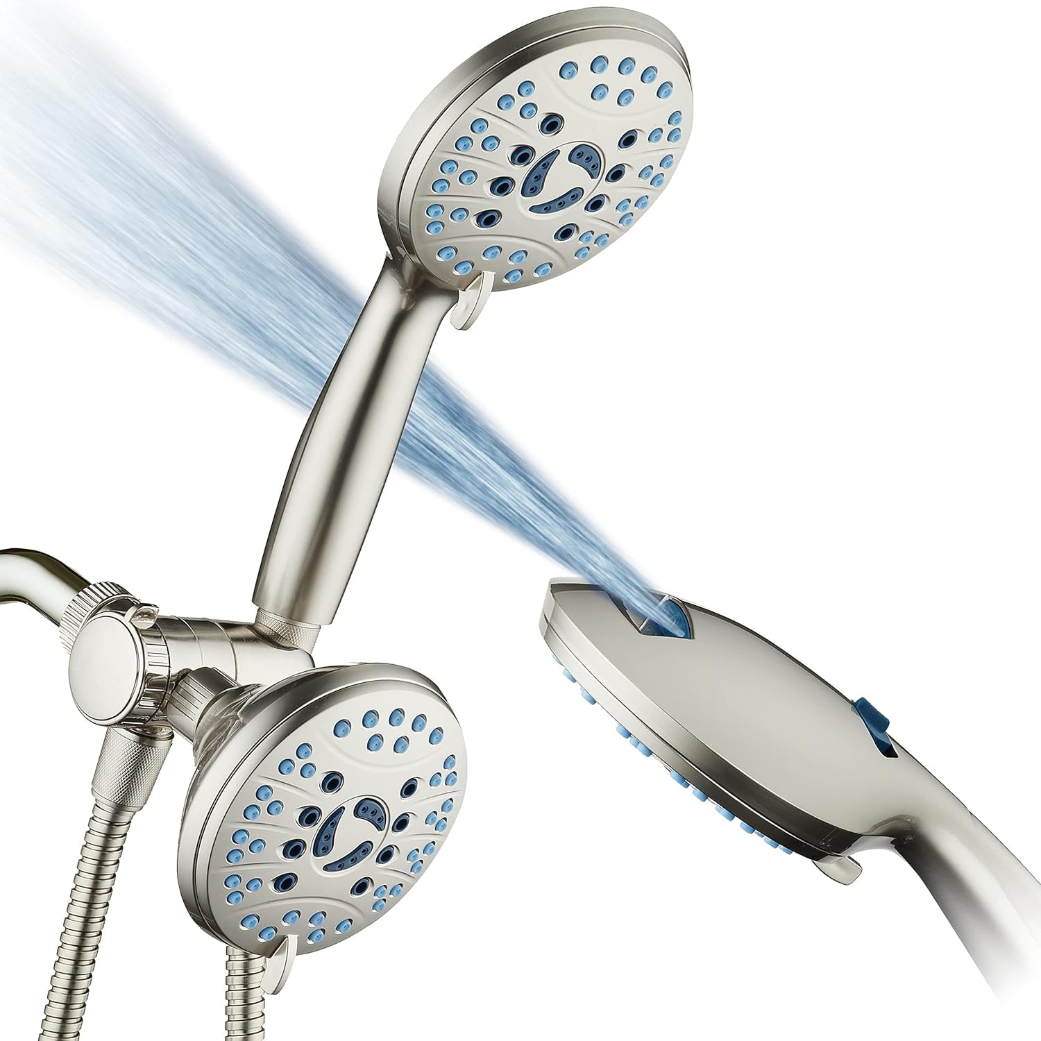 AquaCare As-Seen--TV High 48-setting Rain & Handheld 3-way Shower Combo ...