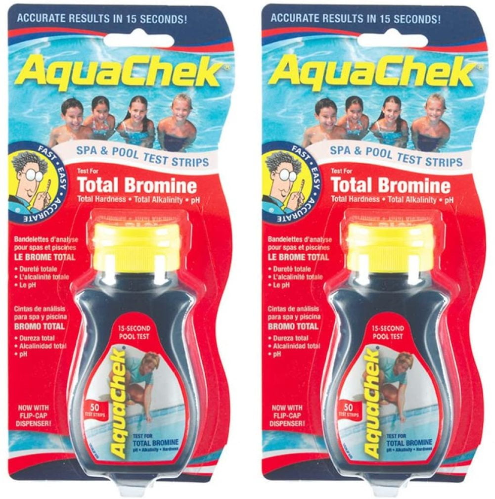 AquaChek 521253-02 Red Total Bromine Test Strips for Swimming Pools, 50 ...