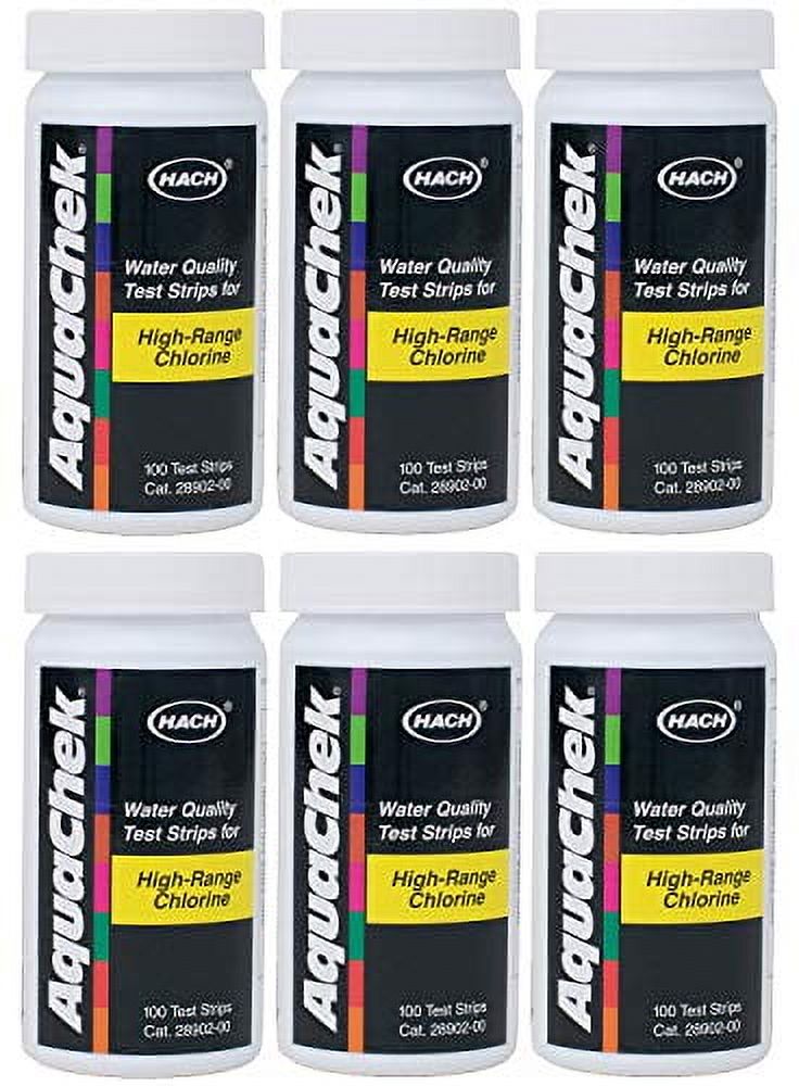 AquaChek High Range Chlorine Test Strips (100 Count) (6 Pack) - Walmart.com