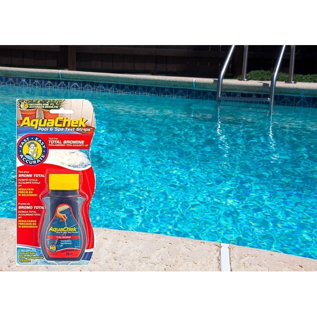 AquaChek Red Total Bromine 4-IN-1 Swimming Pool and Spa Test Strips (50 ...