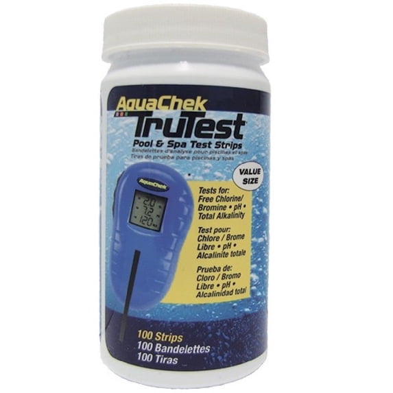 AquaChek TruTest Pool Strips, 100 Count, Free-Chlorine/Bromine, pH ...