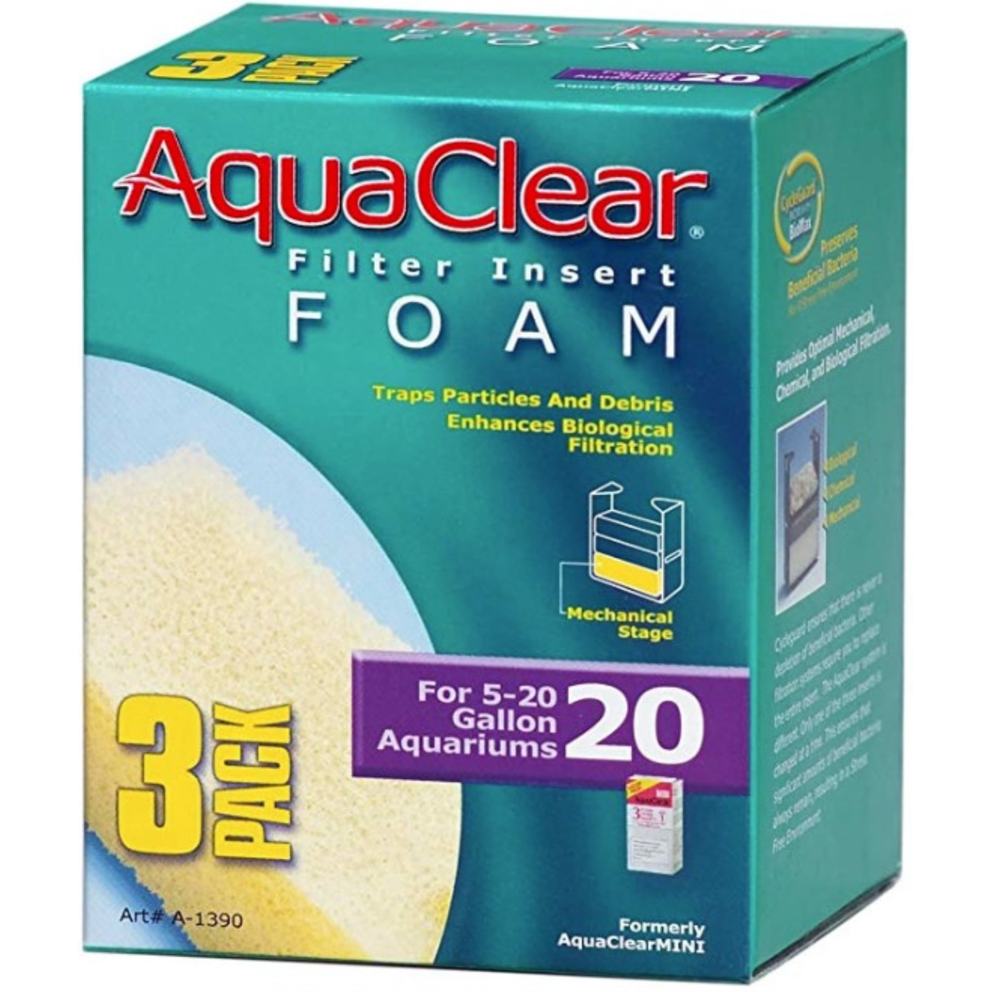 AquaClear Filter Insert Foam for Aquariums - Walmart.com