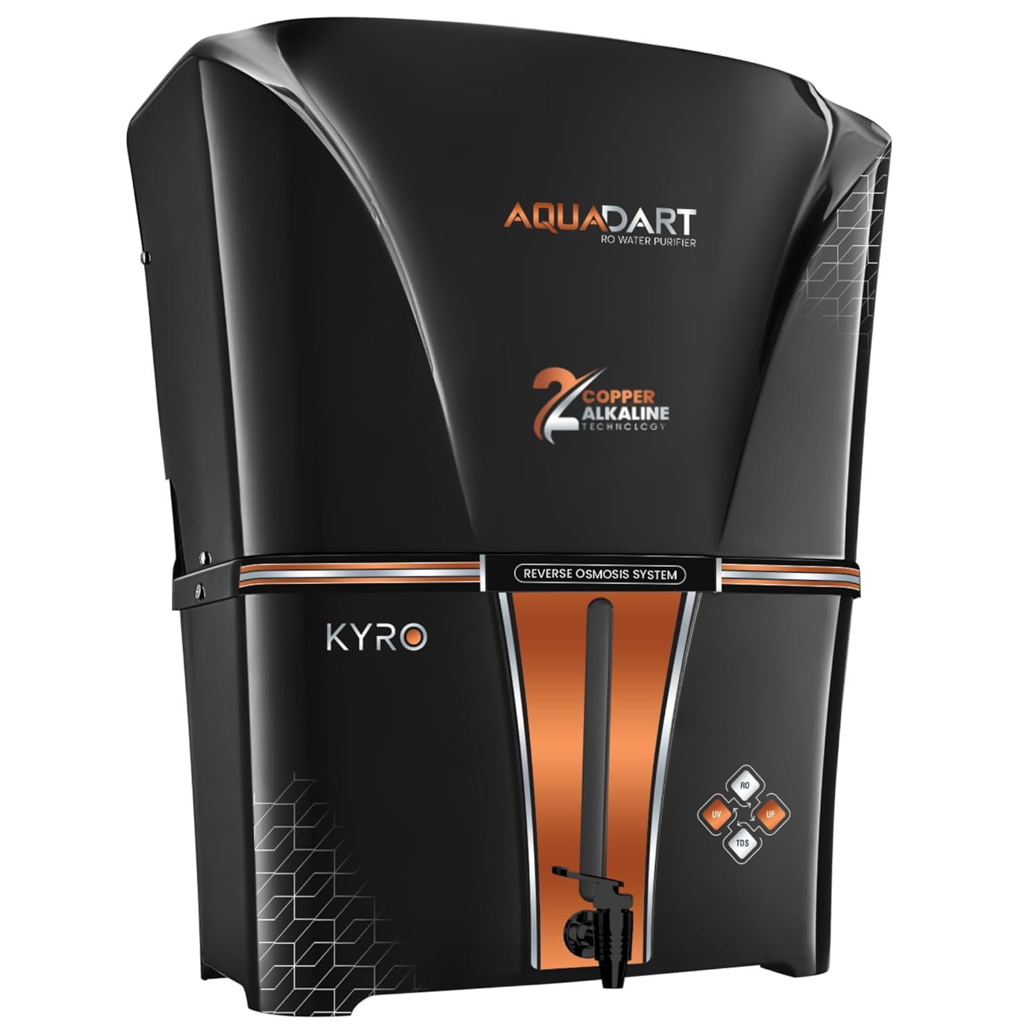 AquaDart Alkaline ORP with Copper RO UV UF TDS ControllerAdjuster RO Water Purifier12 Liter ...