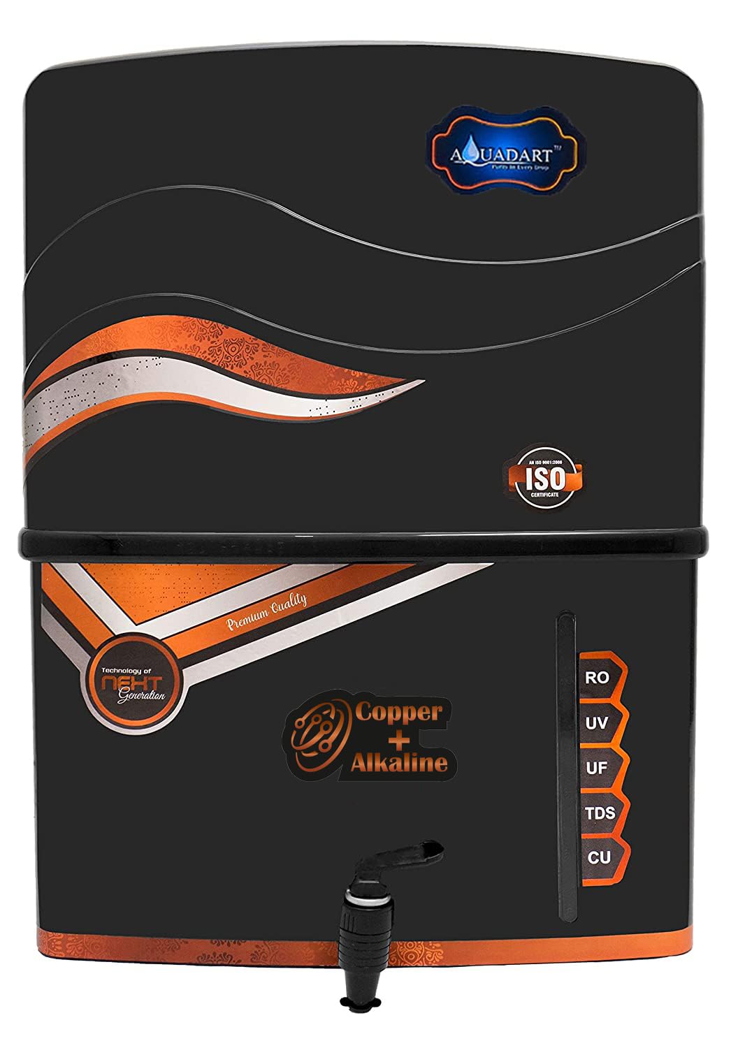 AquaDart RO Water purifier with Alkaline and Copper Infuser with UVUF ...