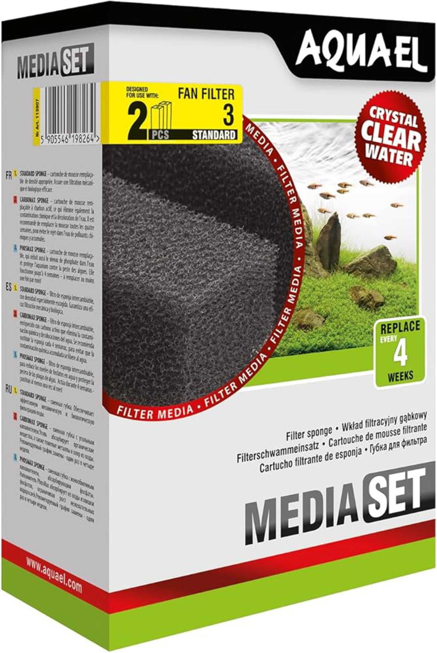 AquaEl Fan Filter 3 Replacement Sponge - Walmart.com