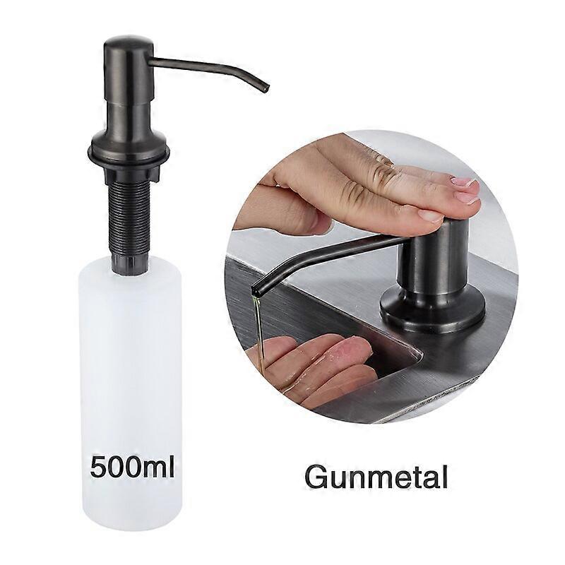 AquaForge Detergent Pump for Kitchen 500ml Stainless Steel Sink Soap ...