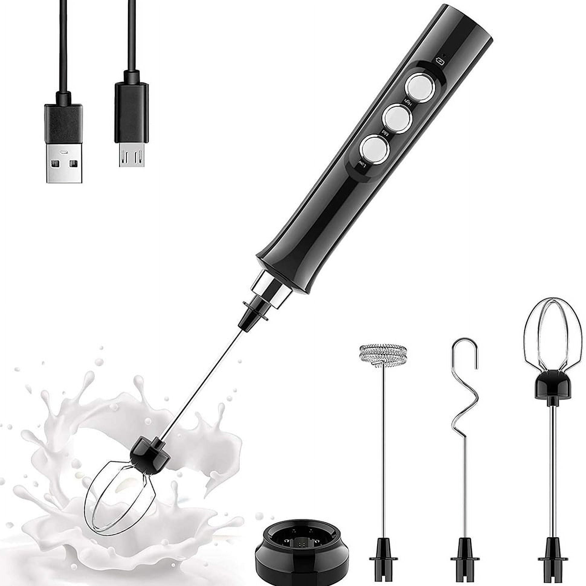 AquaForge Electric Milk Frother with Dual Frother Heads USB ...